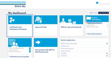 Welcome to the DNV Customer Portal