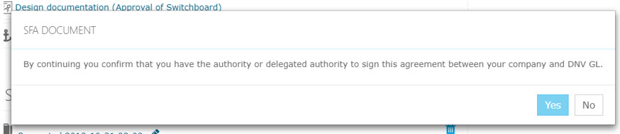Short form agreement between your company and DNV GL