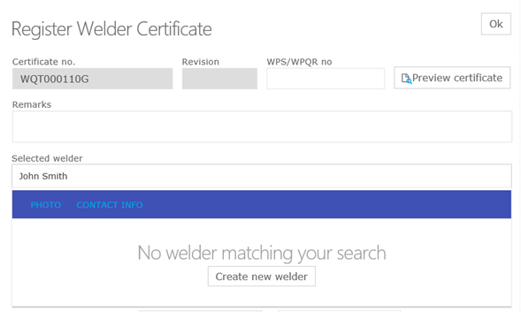 WELDING - Welder or Welding Procedures