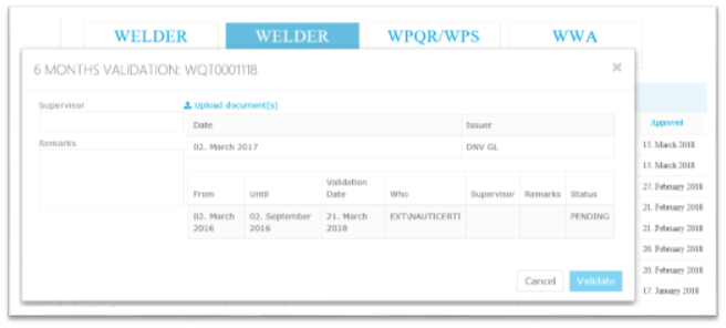 Services for WELDING - Welder or Welding Procedures