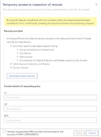 Provide temporary access to records